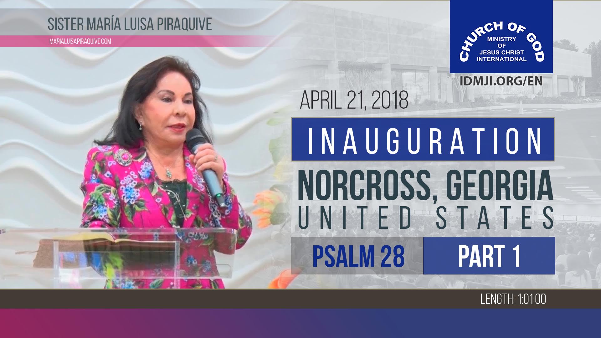 Inauguration Norcross, Georgia, United States (Part 1) - Church of God ...