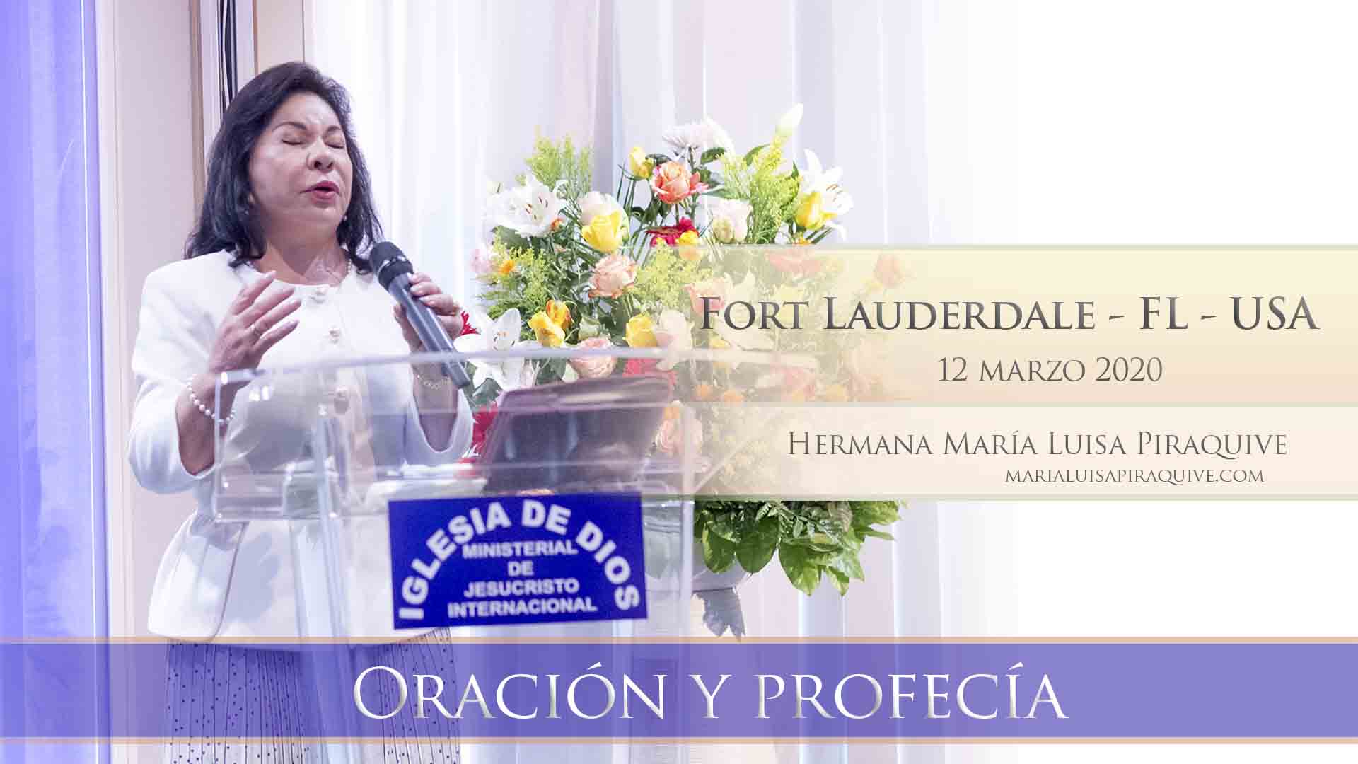 Oración y profecía, Hna. María Luisa Piraquive, Fort Lauderdale, FL ...