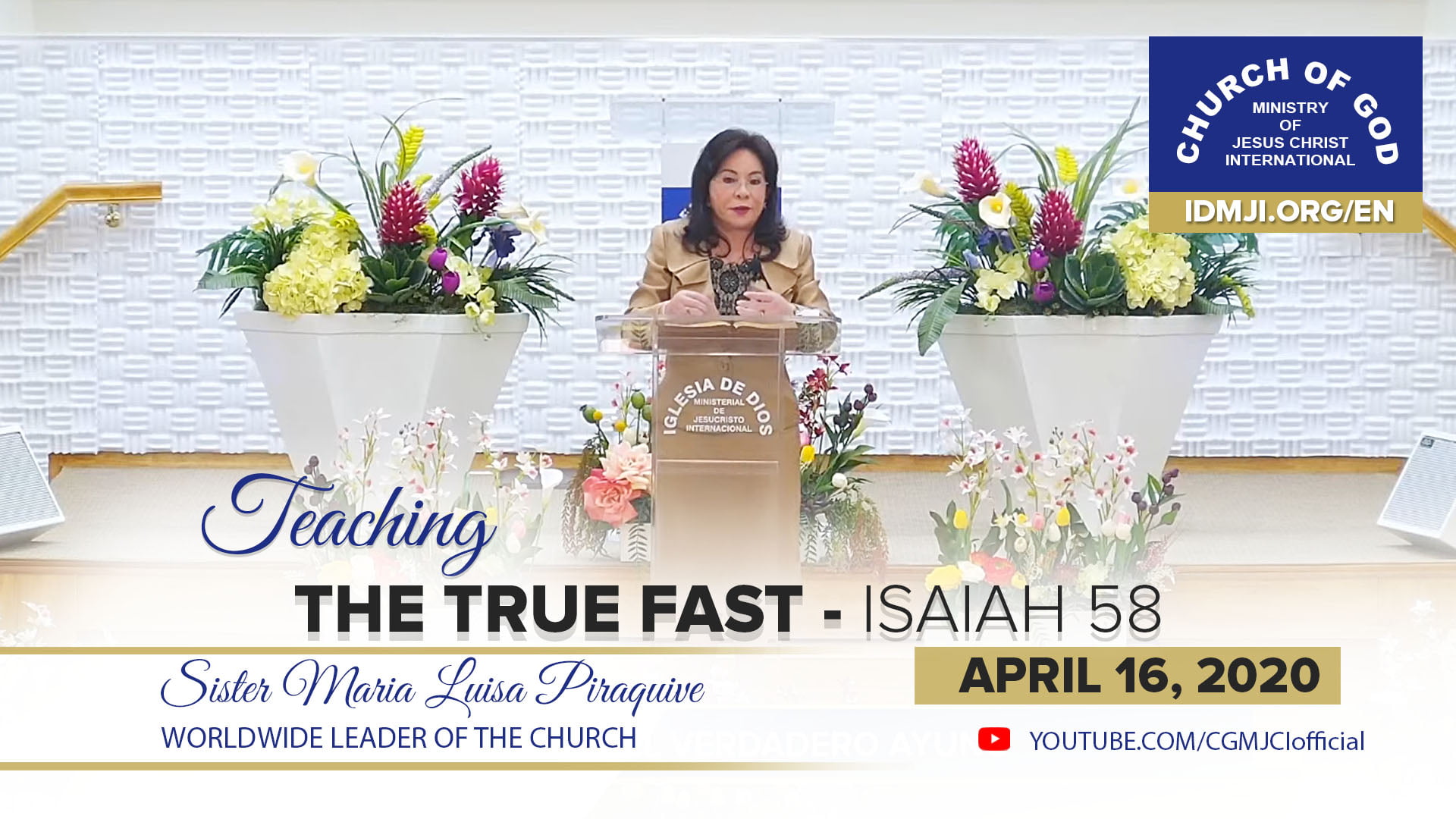 Isaiah 58: The True Fast at Weston, Florida, USA | Sister Maria Luisa ...